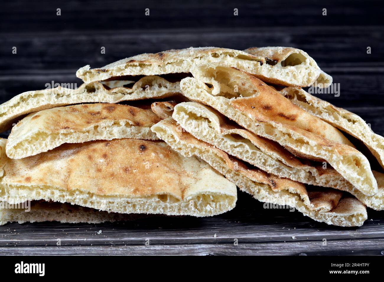 Traditional Egyptian flat bread with wheat bran and flour, regular Aish ...