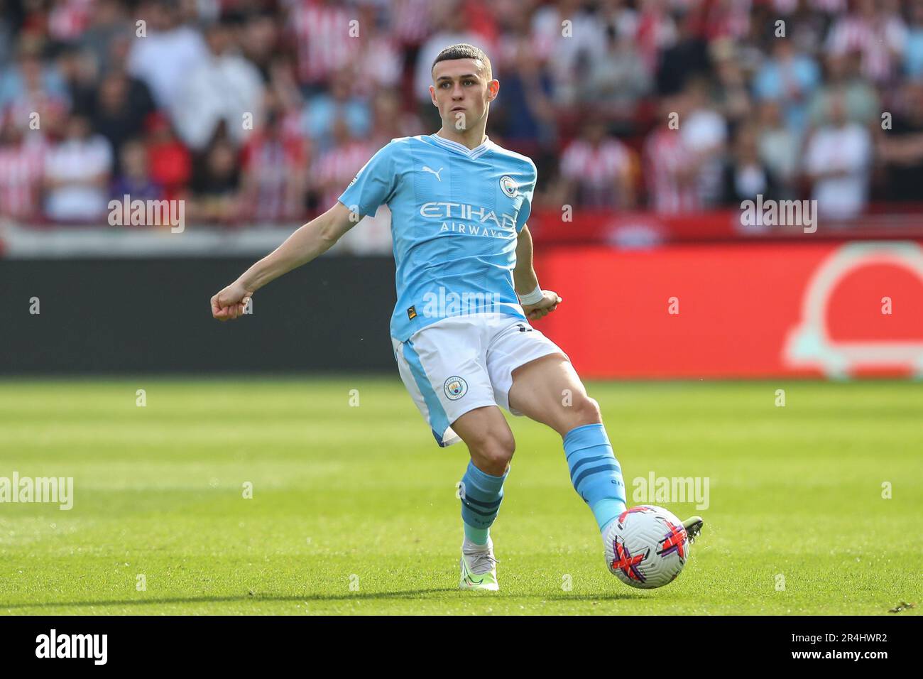 Phil Foden #47 of Manchester City in action during the Premier League ...