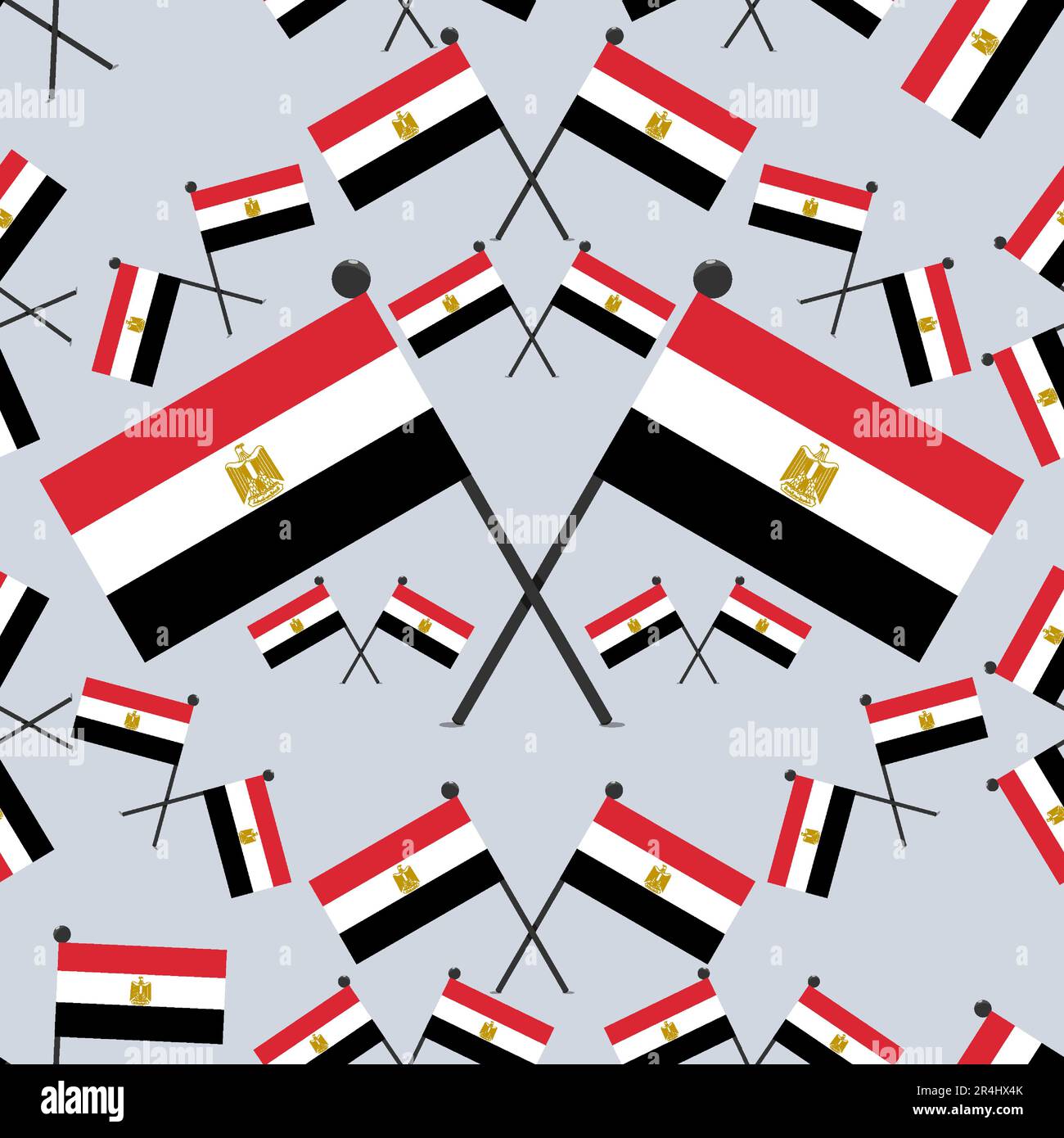 Vector Illustration of Pattern Egypt Flags and Bright Blue Color Background Stock Vector Image ...