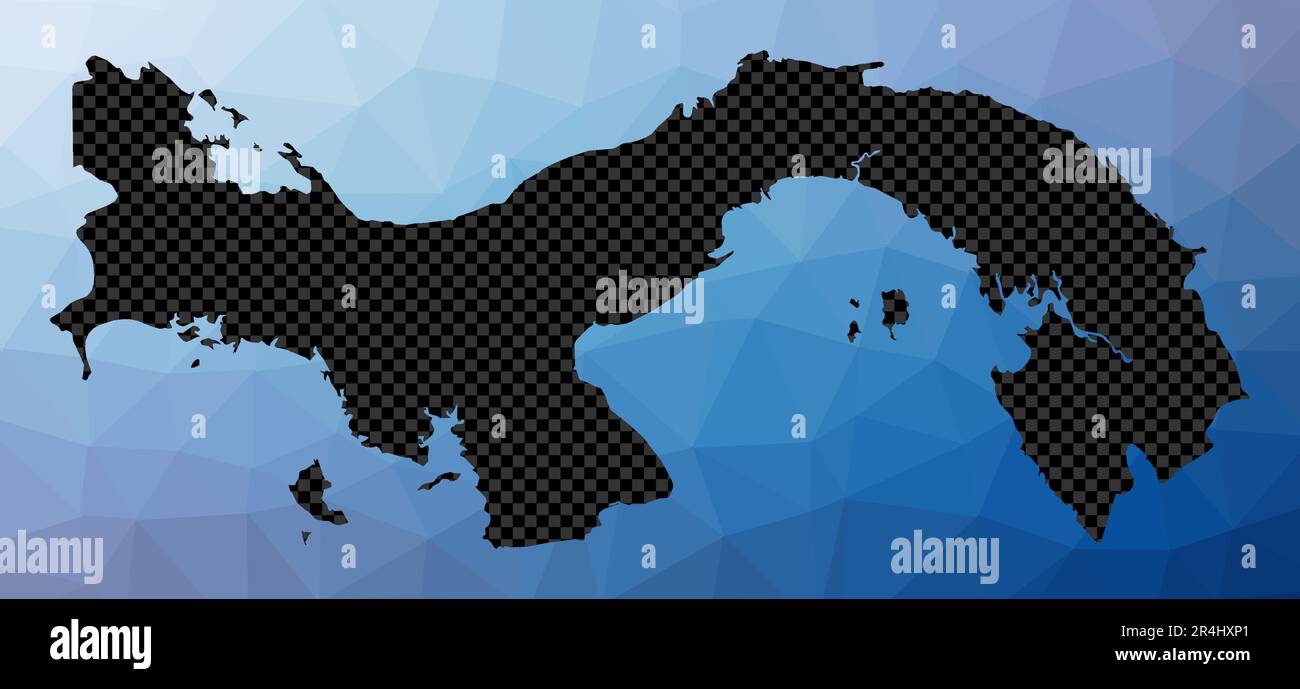 Panama geometric map. Stencil shape of Panama in low poly style ...