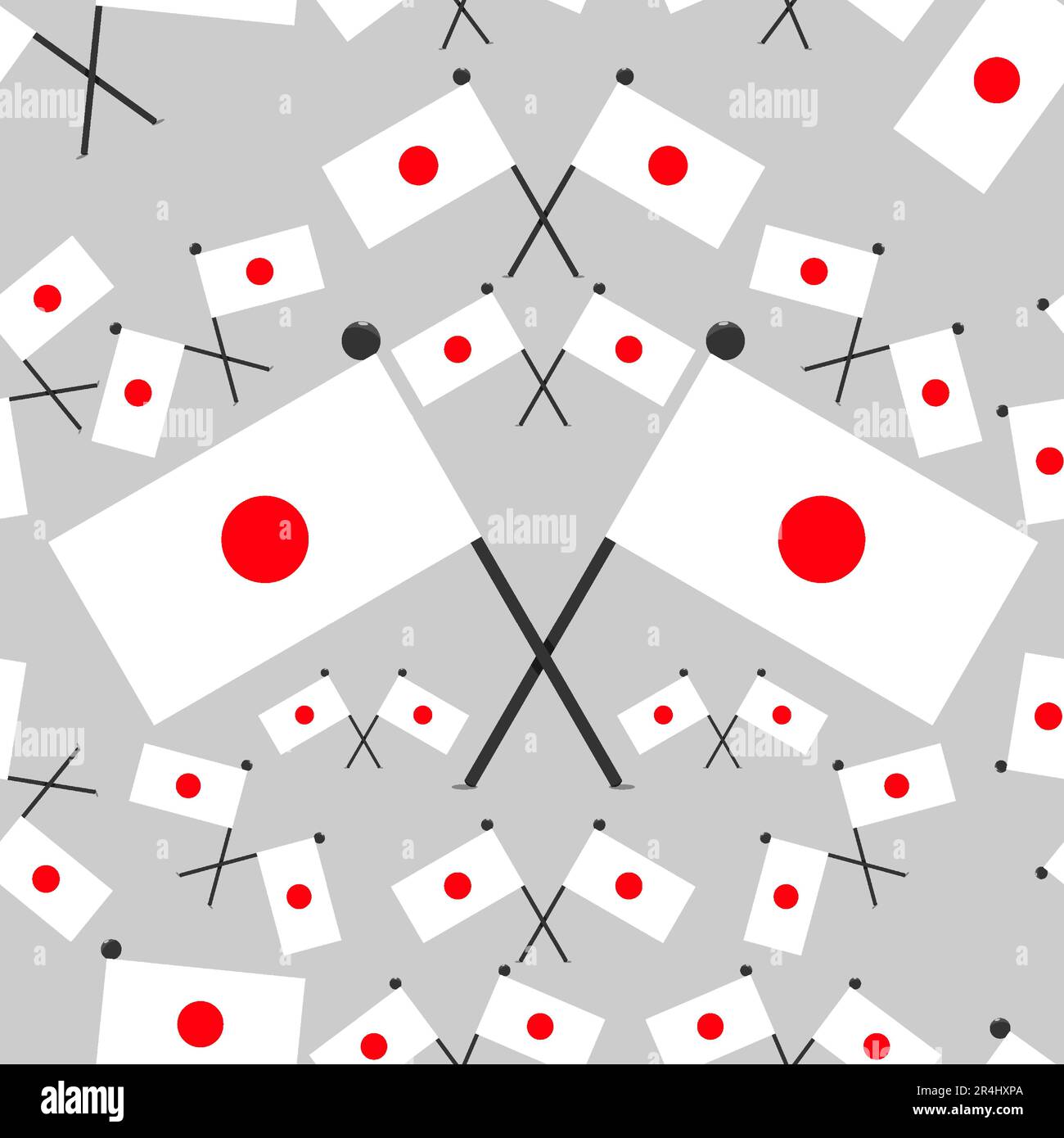 Vector Illustration of Pattern Japan Flags and Silver Color Background ...