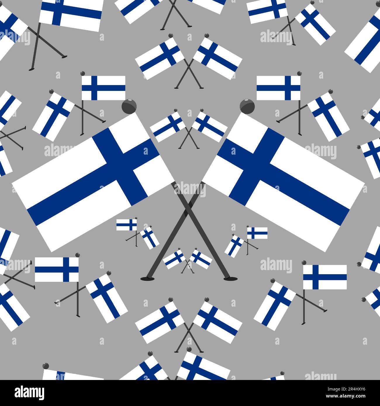 Vector Illustration of Pattern Finland Flags and Grey Colors Background ...