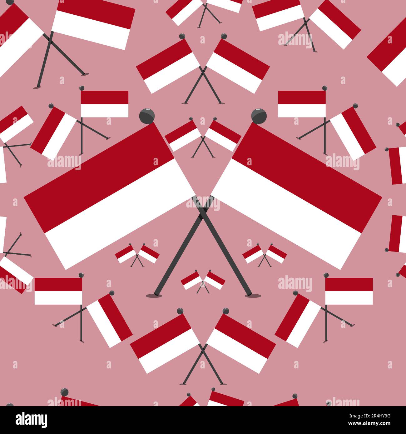 Vector Illustration of Pattern Monaco Flags and Pink Colors Background ...