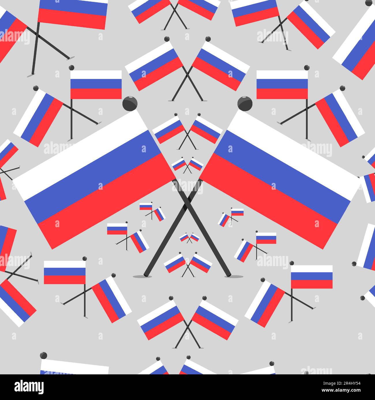 Vector Illustration of Pattern Russia Flags and Color Background Stock ...