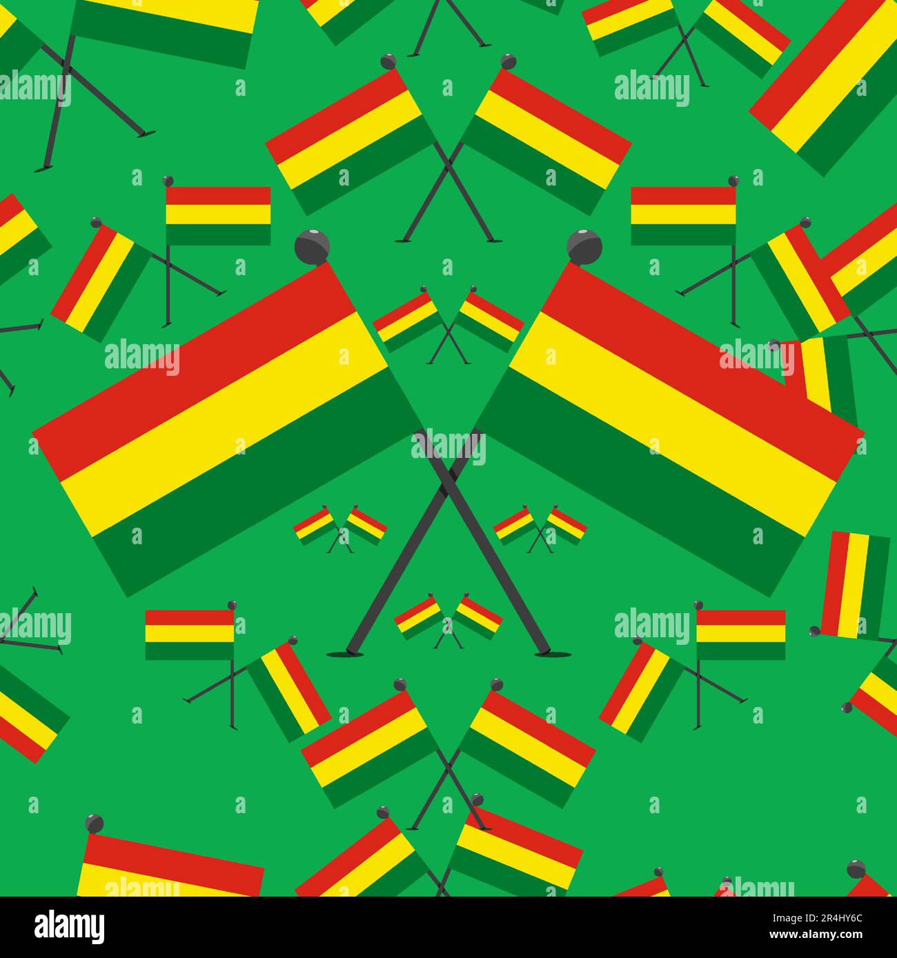 Vector Illustration of Pattern Bolivia Flags and Green Colors ...