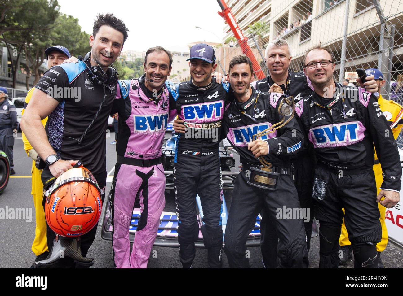 OCON Esteban (fra), Alpine F1 Team A523, portrait celebrates his P3 ...