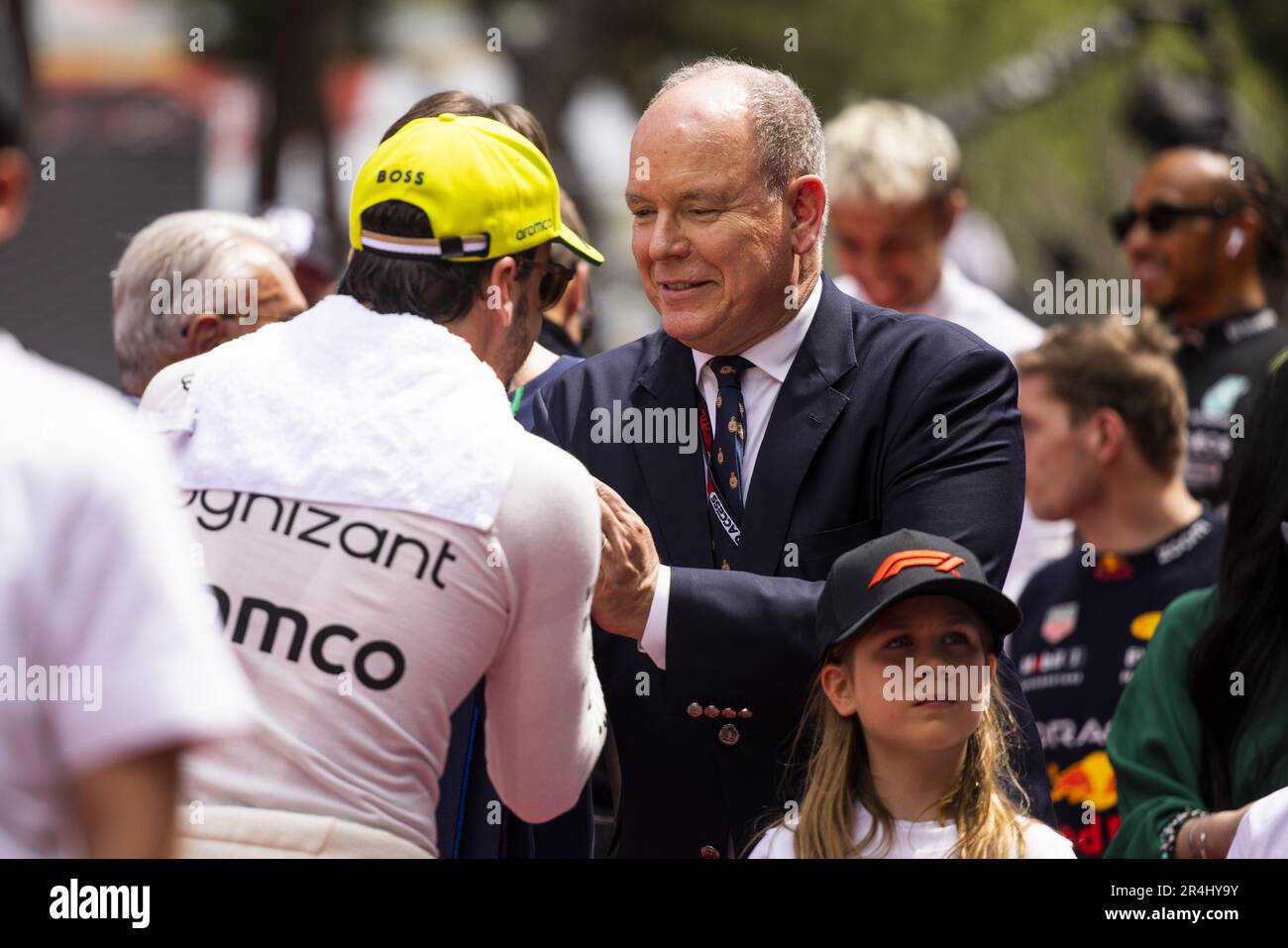ALONSO Fernando (spa), Aston Martin F1 Team AMR23, HSH Prince Albert II ...