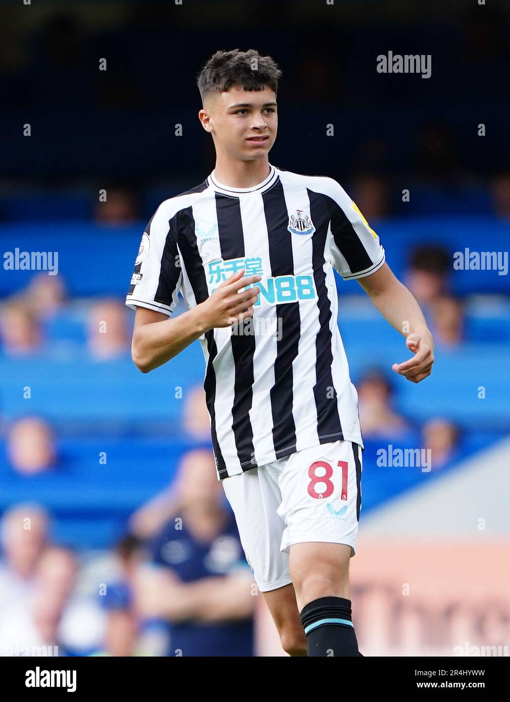 Newcastle United's Lewis Miley during the Premier League match at ...