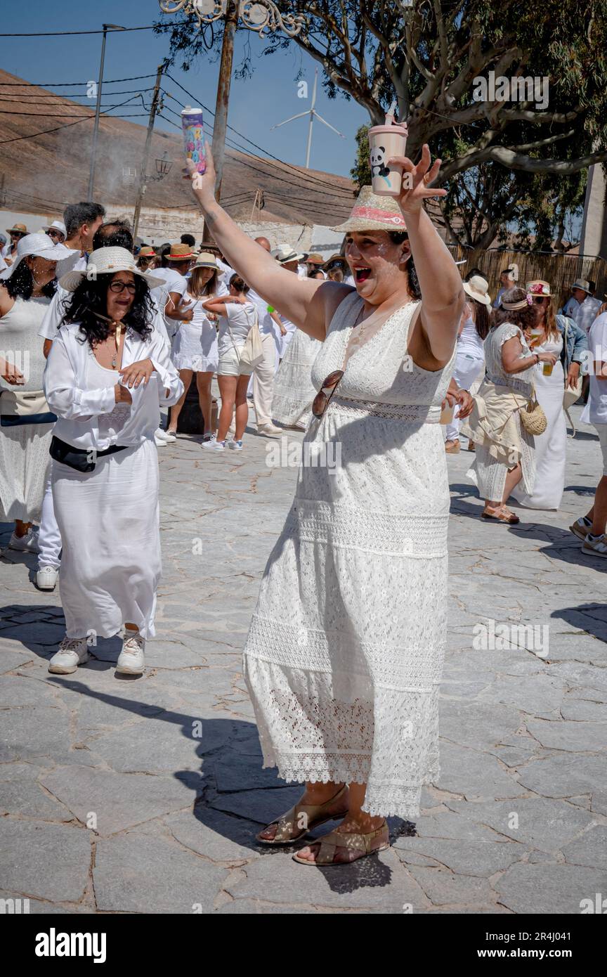 White carnival where talcum powder is thrown similar to confetti. Tetir ...