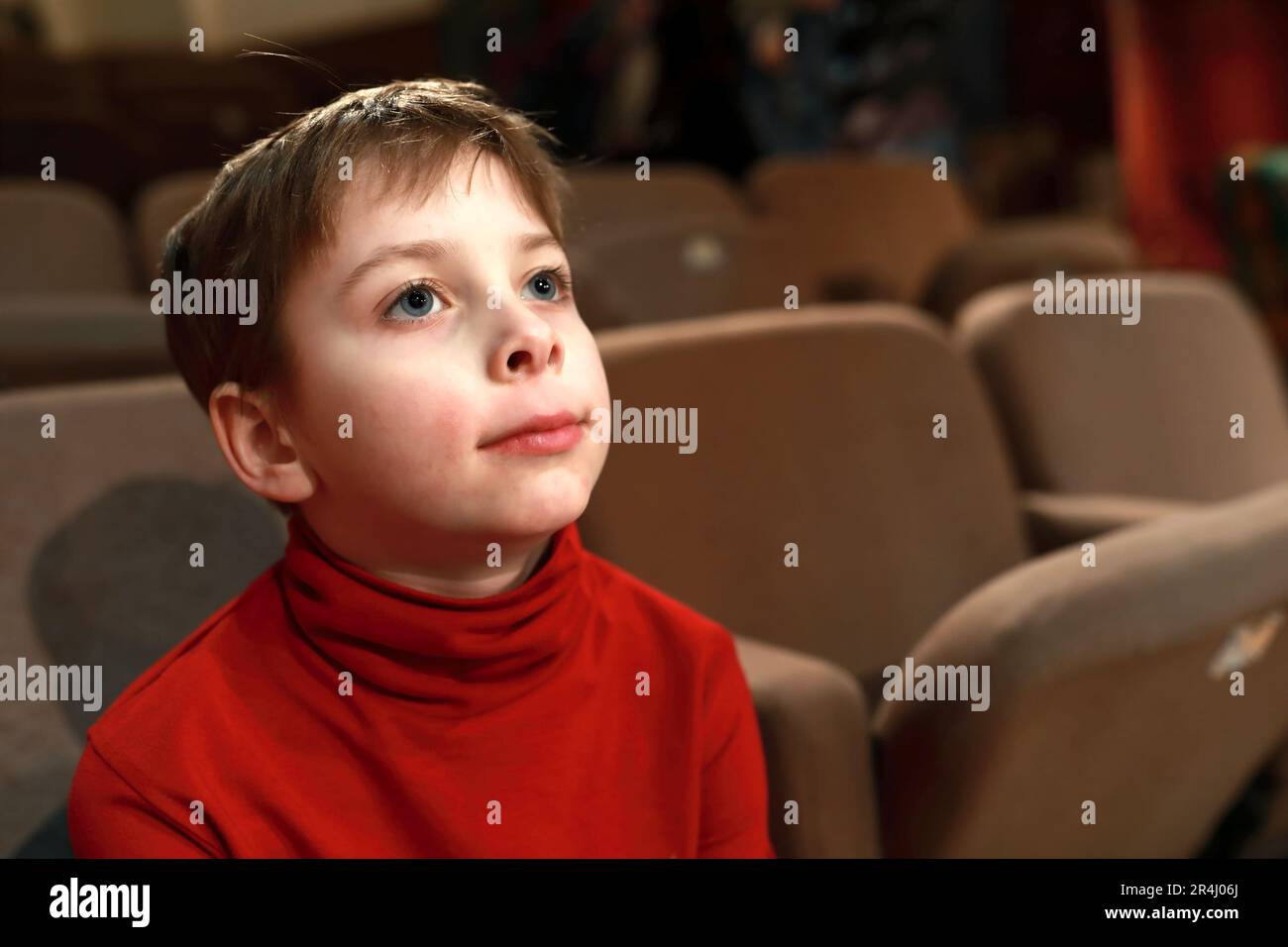 Boy watching film cinema alone hi-res stock photography and images - Alamy