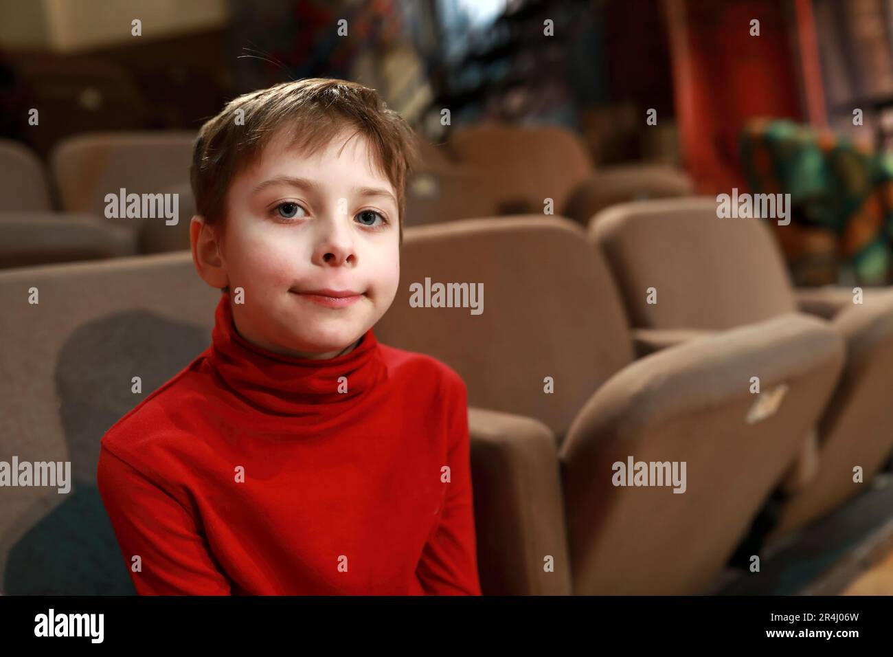 Portrait of child watching play in theater Stock Photo - Alamy