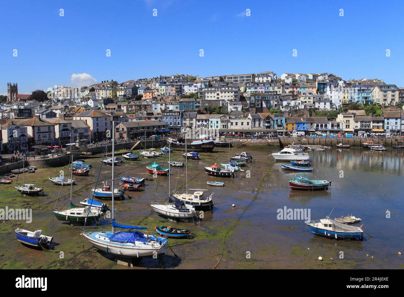 A Summer's Day in Brixham Harbour Stock Photo - Alamy