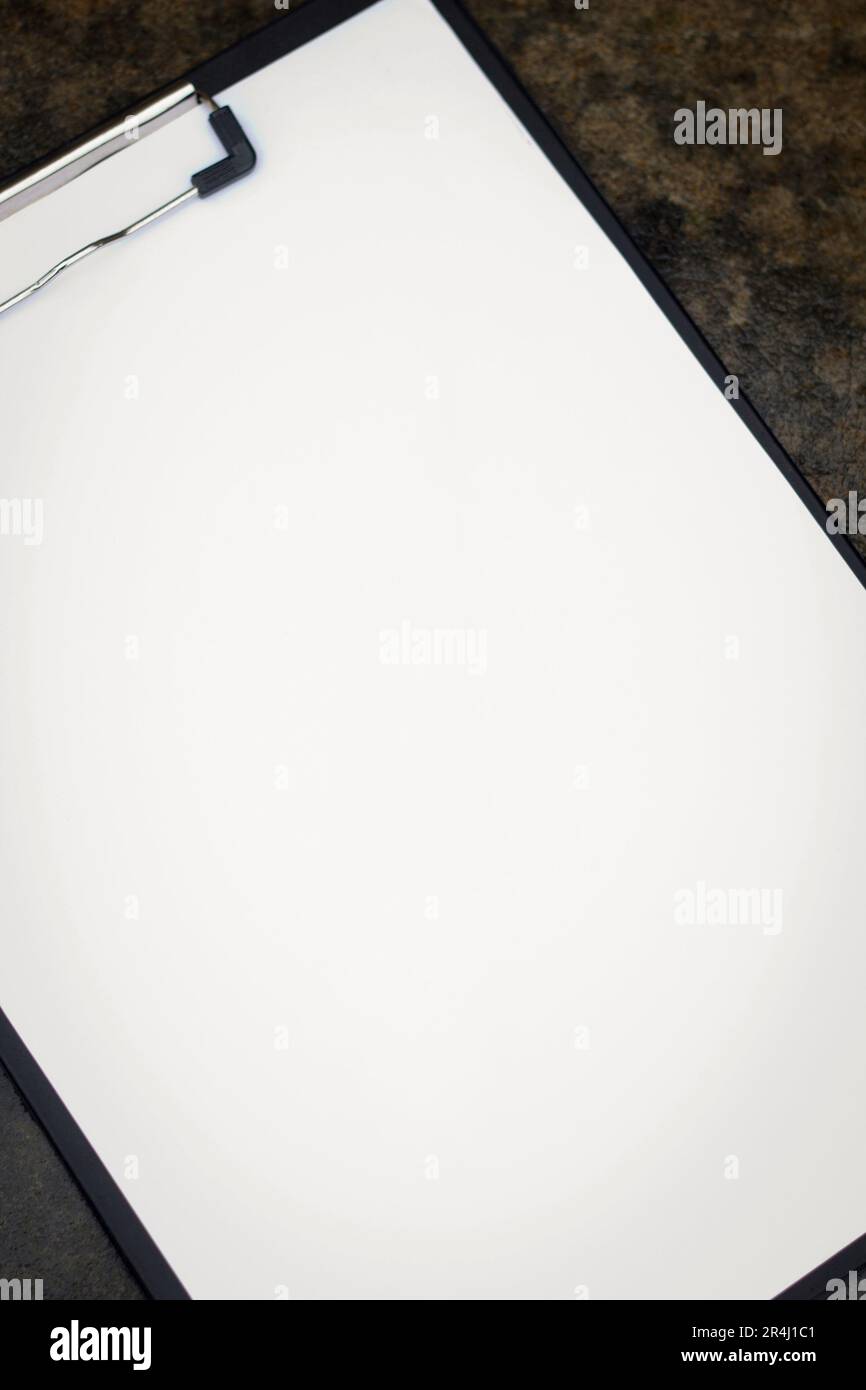 Folder with white, blank sheets of paper for drawing and to write Stock ...