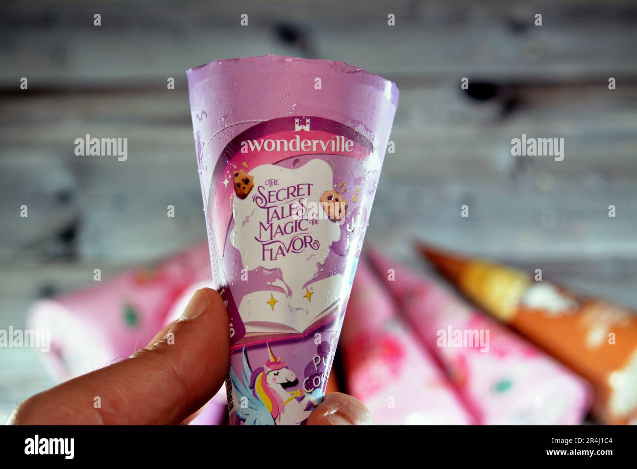 Cairo, Egypt, May 17 2023: Wonderville an Ice cream shop giving magical ...