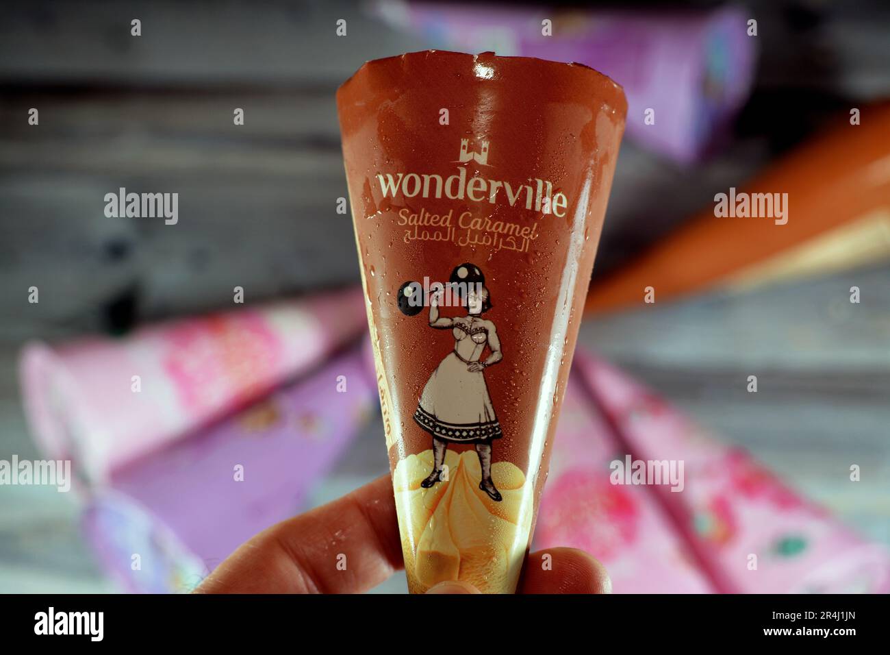 Cairo, Egypt, May 17 2023: Wonderville an Ice cream shop giving magical twist with flavors like ...