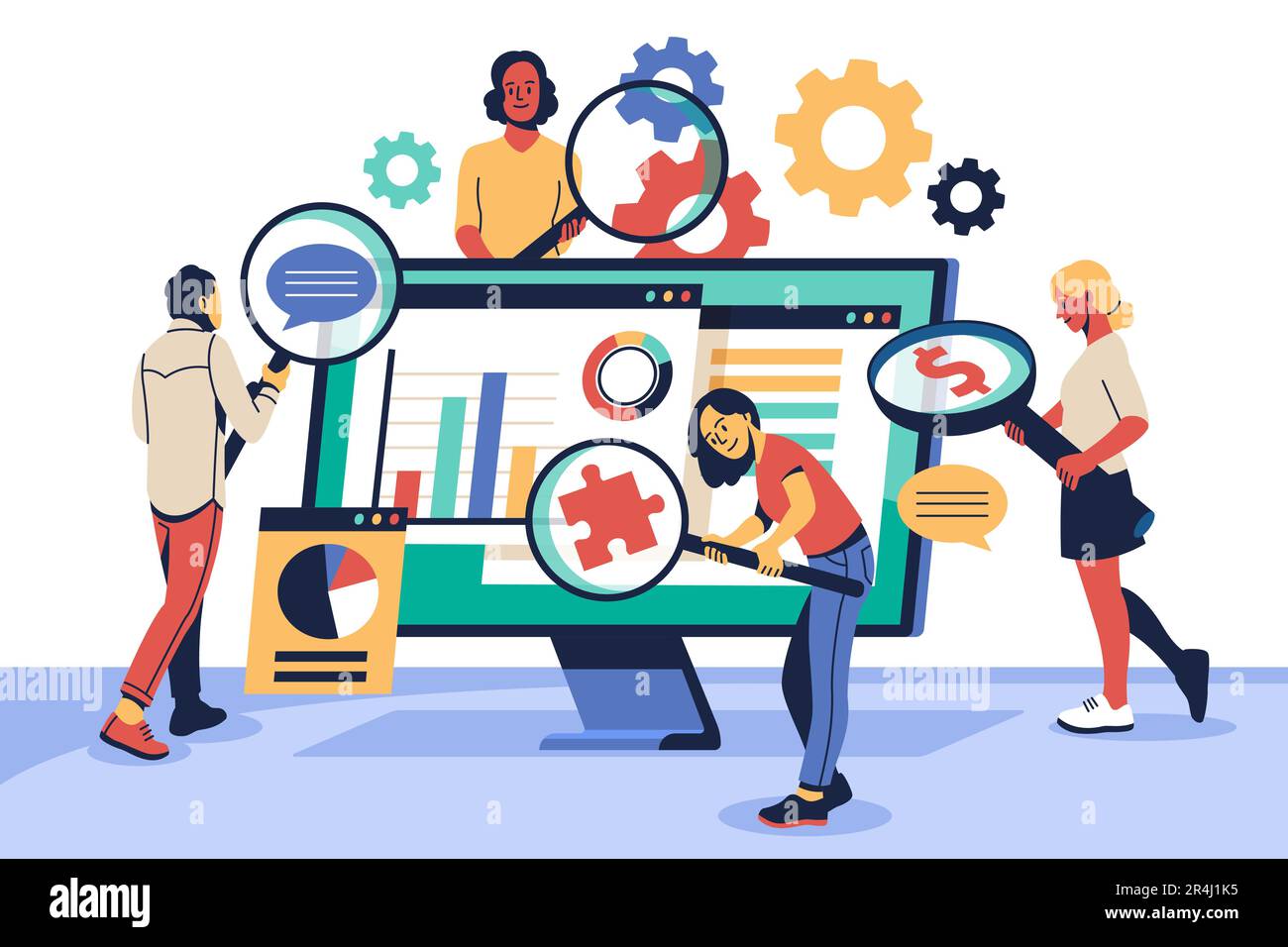 Inspection process Stock Vector Images - Alamy