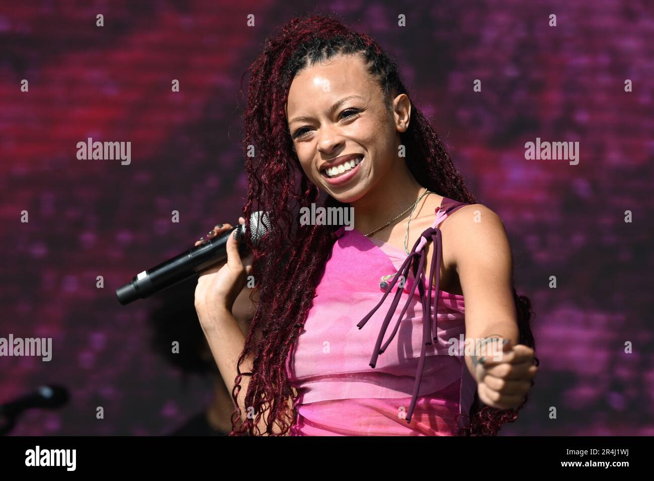 London, UK. 28th May, 2023. Ravyn Lenae performs at Cross The Tracks ...