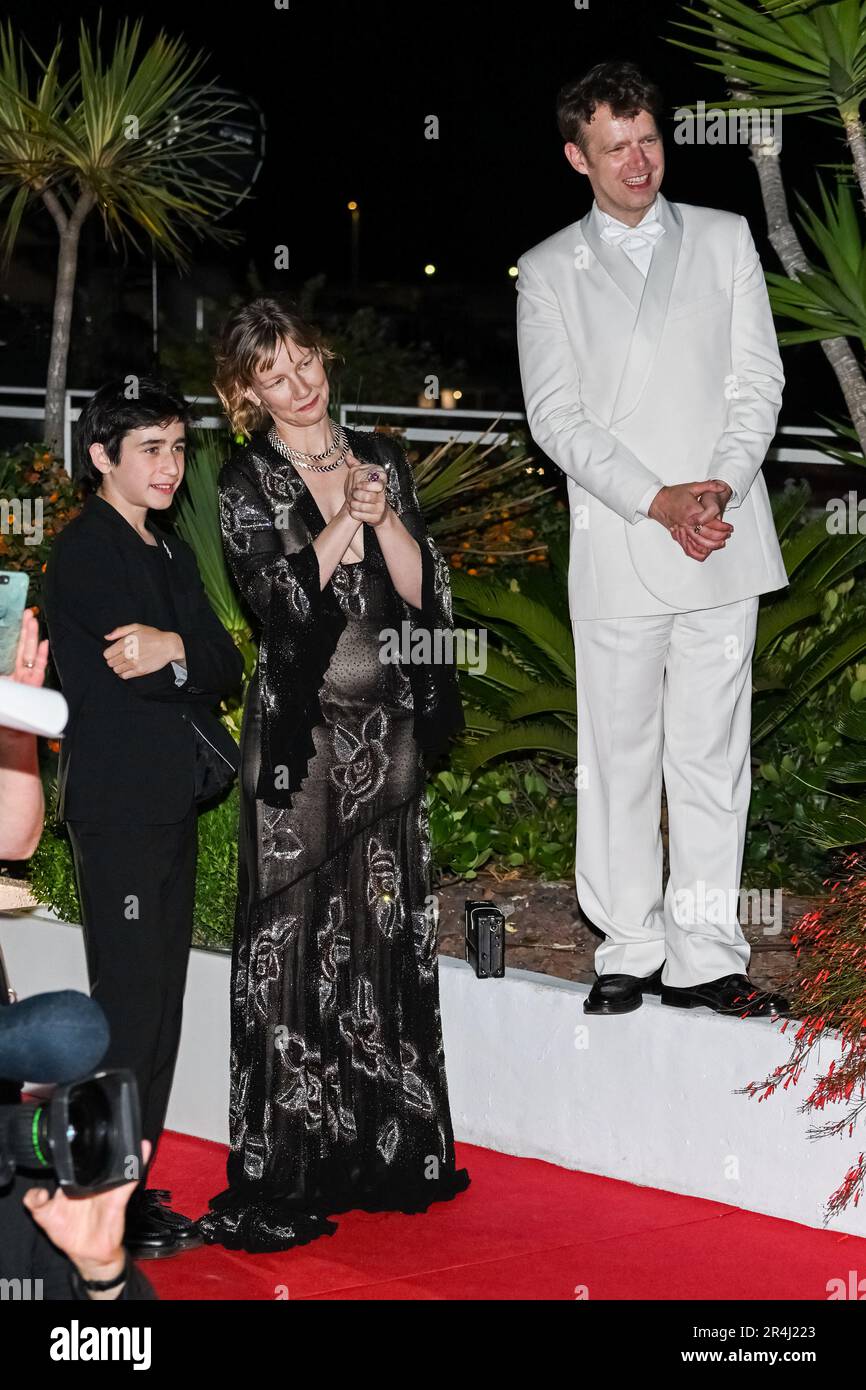 Cannes, France. 27th May 2023. Milo Machado Graner, Sandra Huller ...