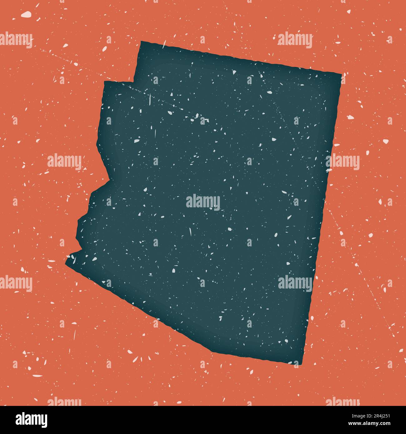 Arizona vintage map. Grunge map of the US state with distressed texture ...