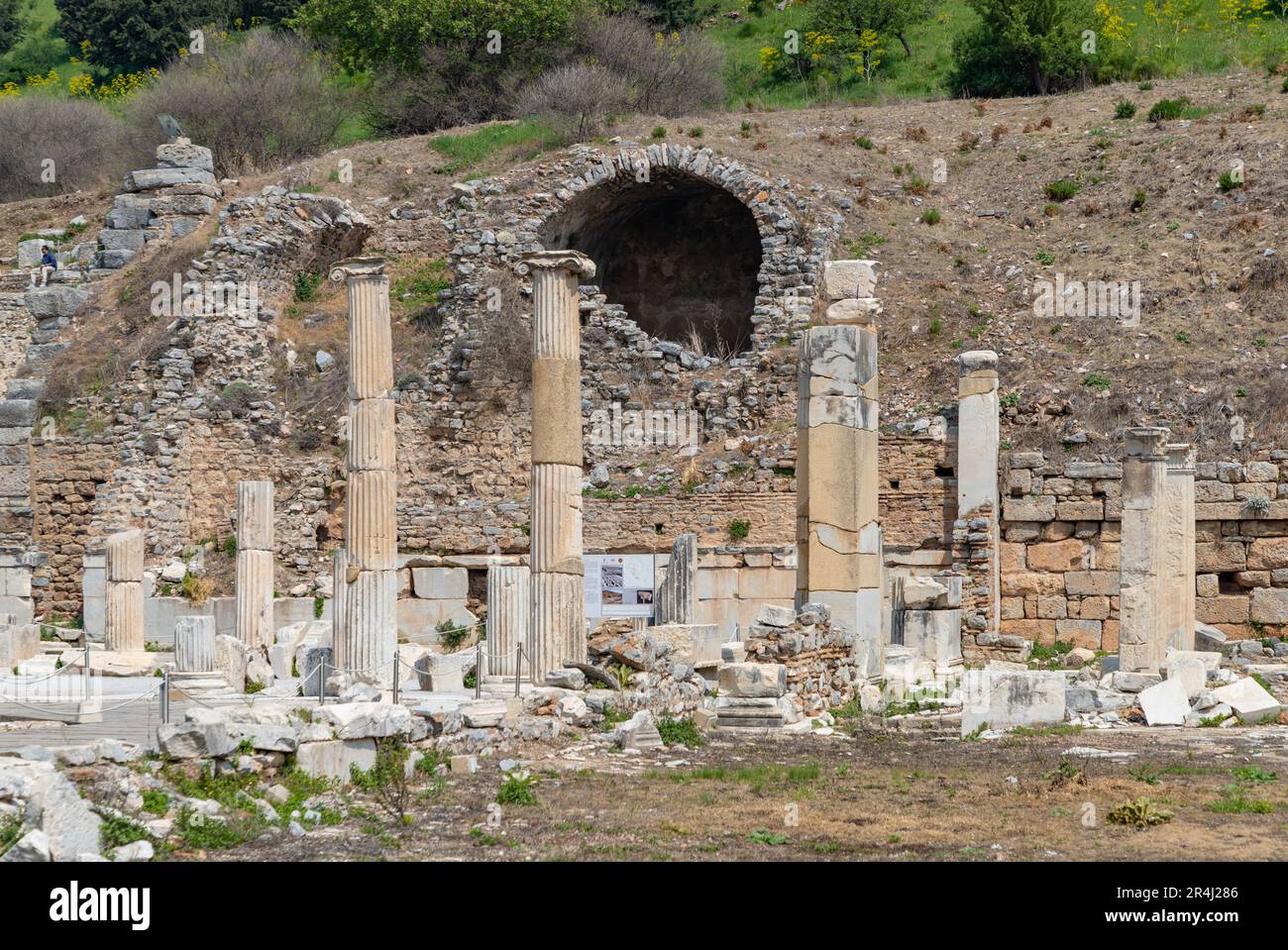 A picture of the Basilica ruins at the Ephesus Ancient City Stock Photo ...