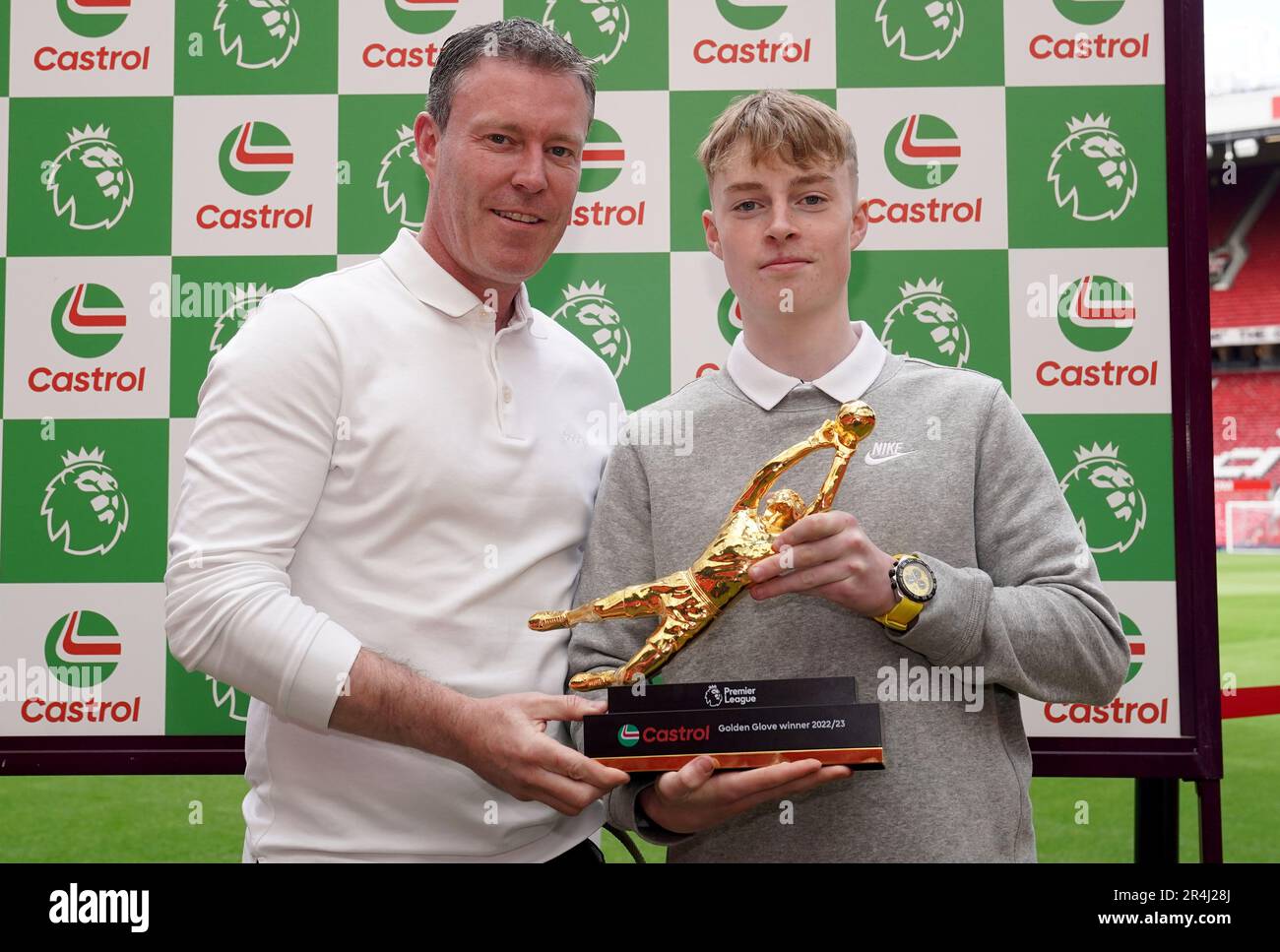 Mikey Crawford (right) and John Crawford (right) pose with the Golden ...