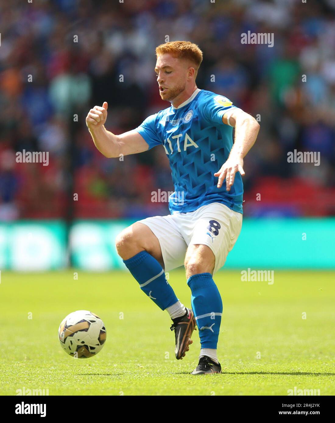 Stockport County's Callum Camps during the Sky Bet League Two play-off ...