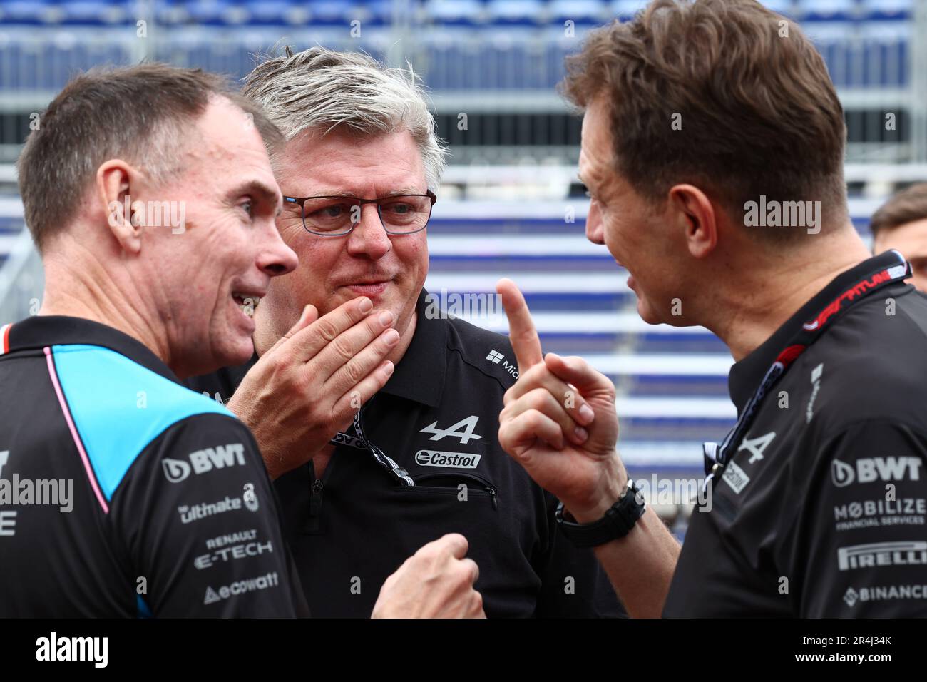 Monte Carlo, Monaco. 28th May, 2023. (L to R): Alan Permane (GBR ...