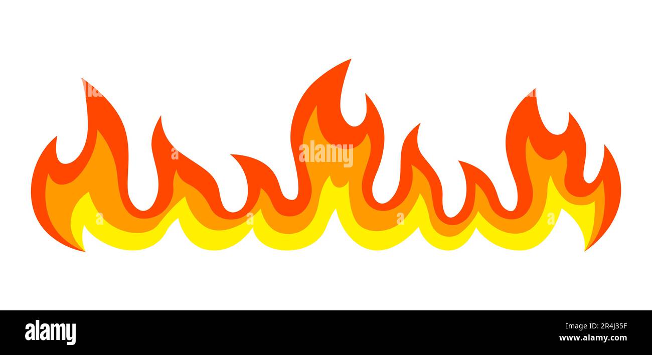 Illustration of stylized fire. Decorative element for design Stock ...