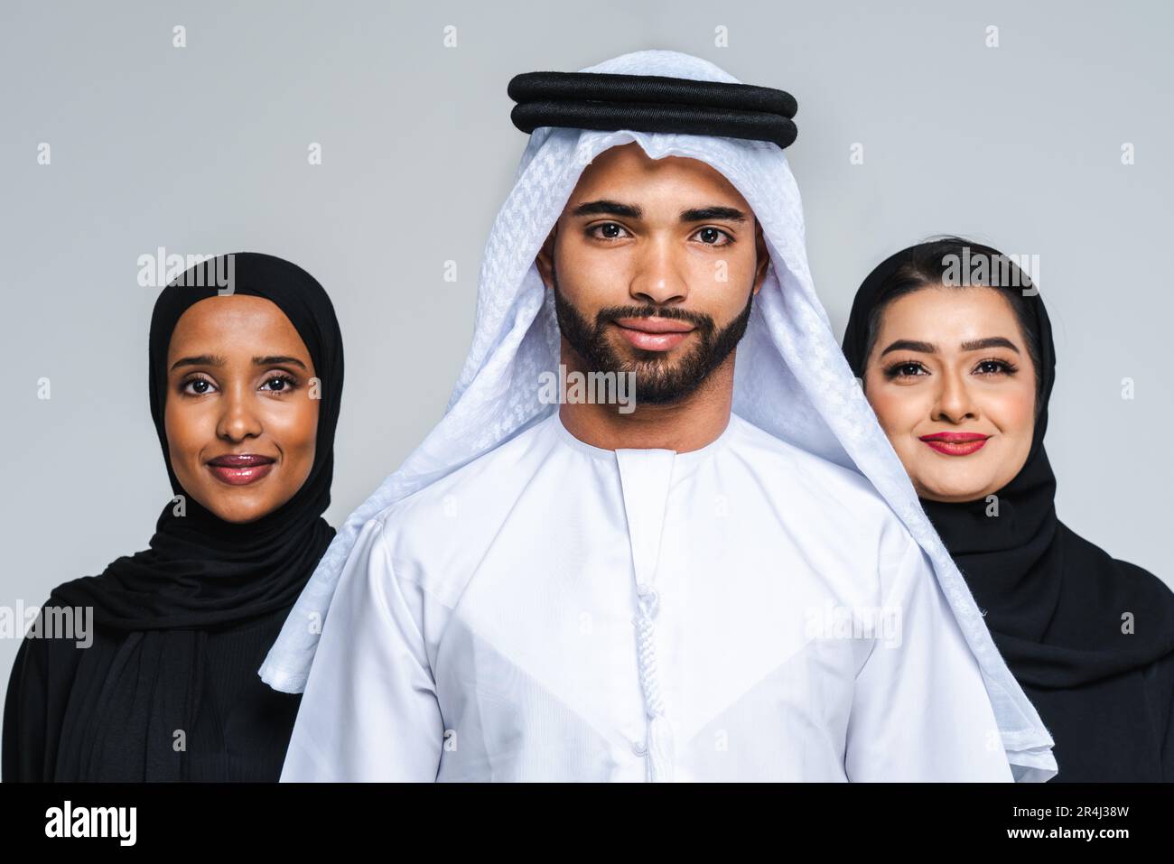 Beautiful arab middle-eastern women with traditional abaya dress and ...
