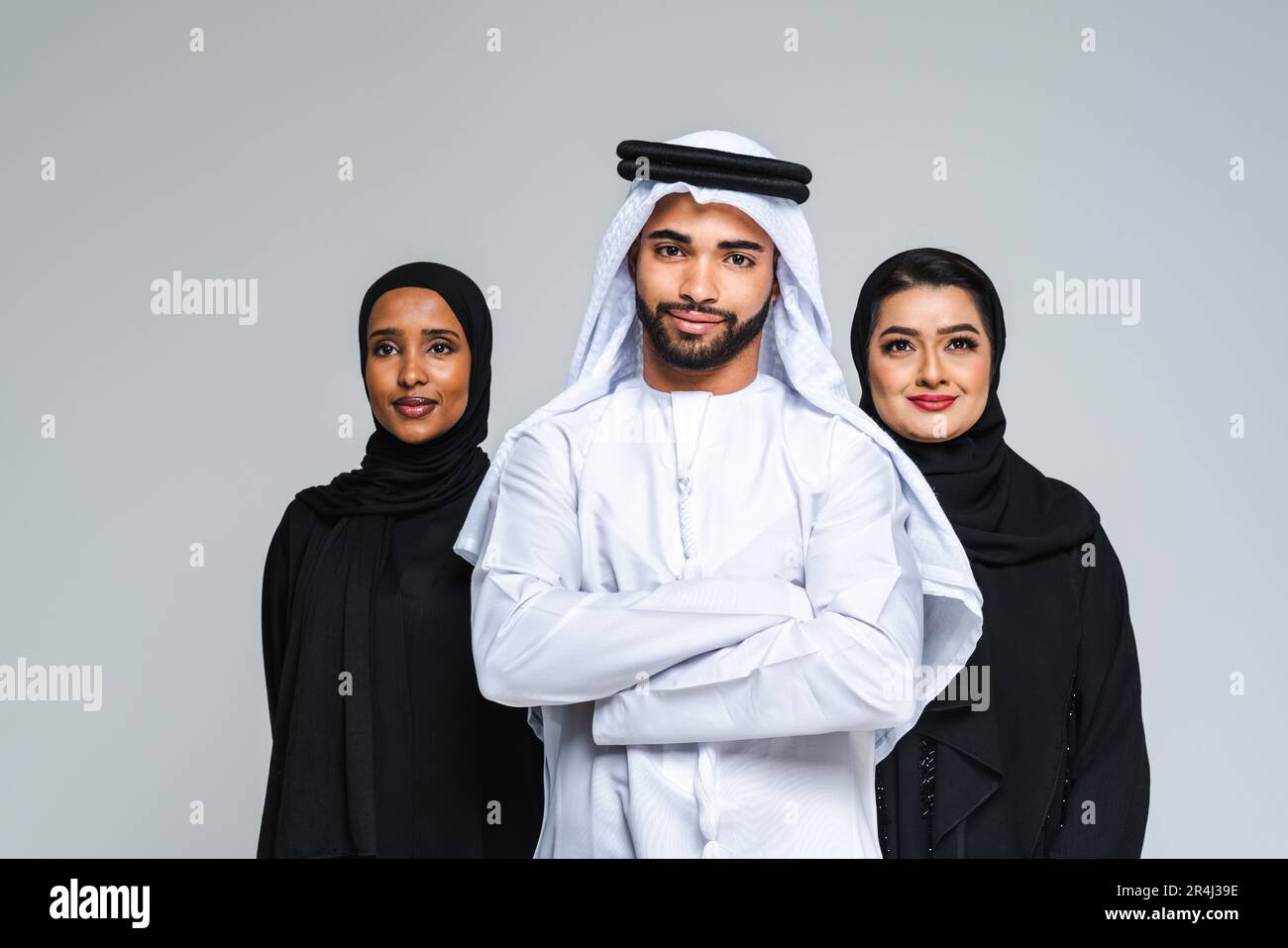 Beautiful arab middle-eastern women with traditional abaya dress and ...