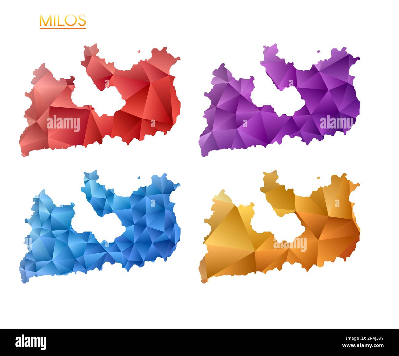 Milos map Stock Vector Images - Alamy