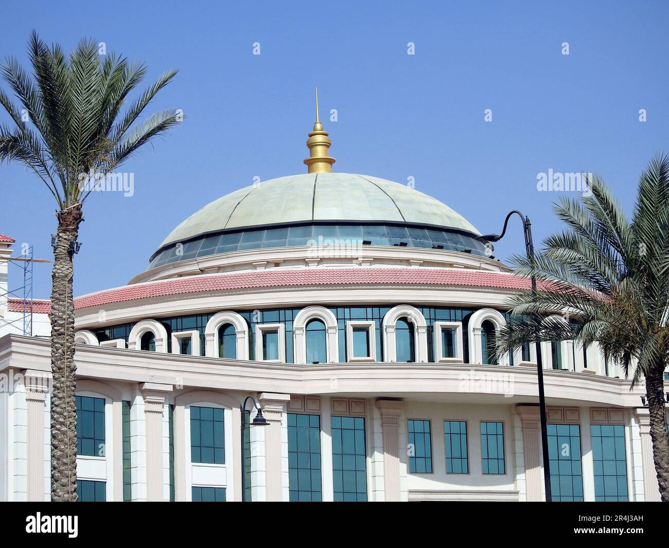 A beautiful scenic building in Cairo city in Egypt, with a large dome ...
