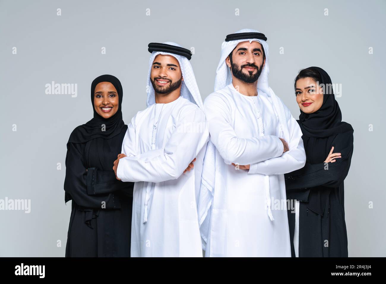 Beautiful arab middle-eastern women with traditional abaya dress and ...