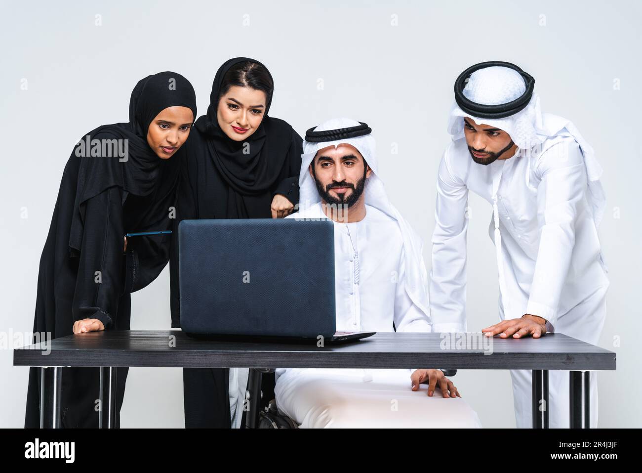 Group of arab business people working together in the office ...