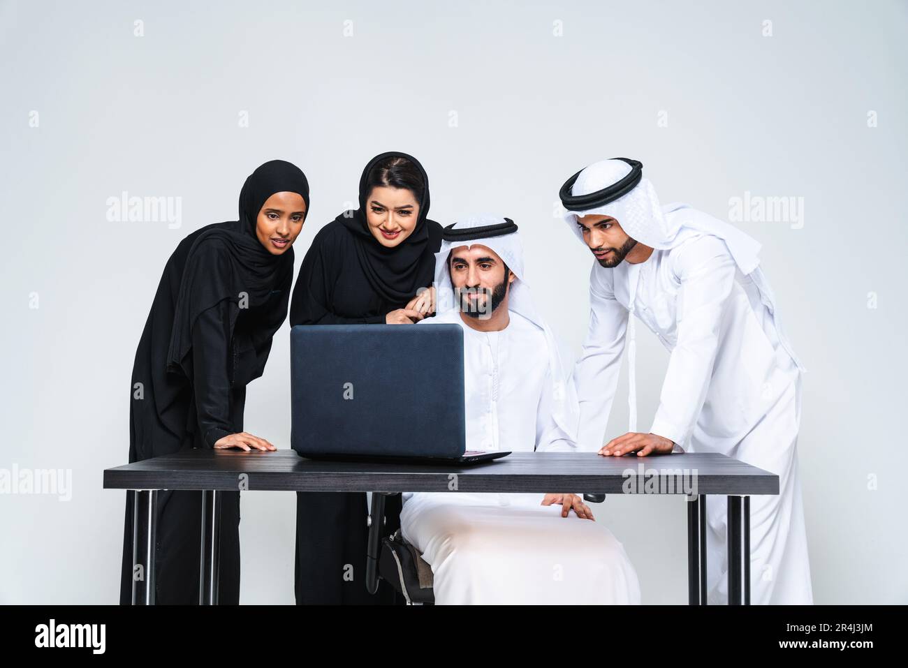 Group of arab business people working together in the office ...