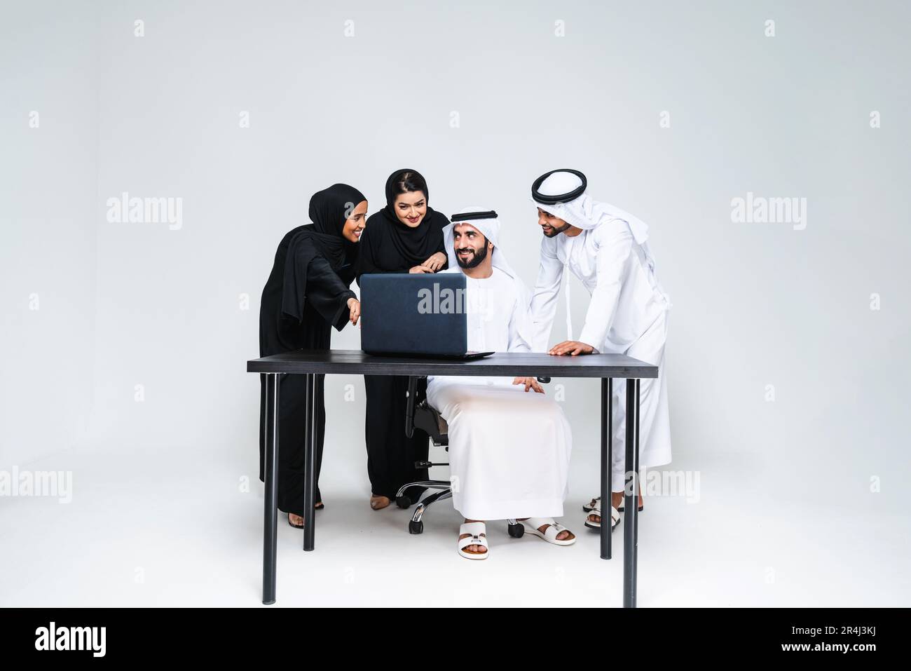 Group of arab business people working together in the office ...