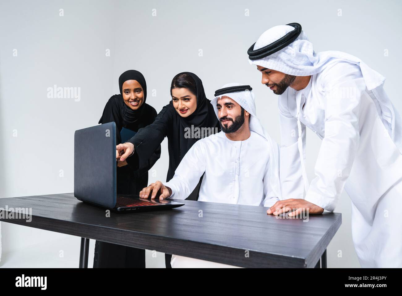 Group of arab business people working together in the office ...