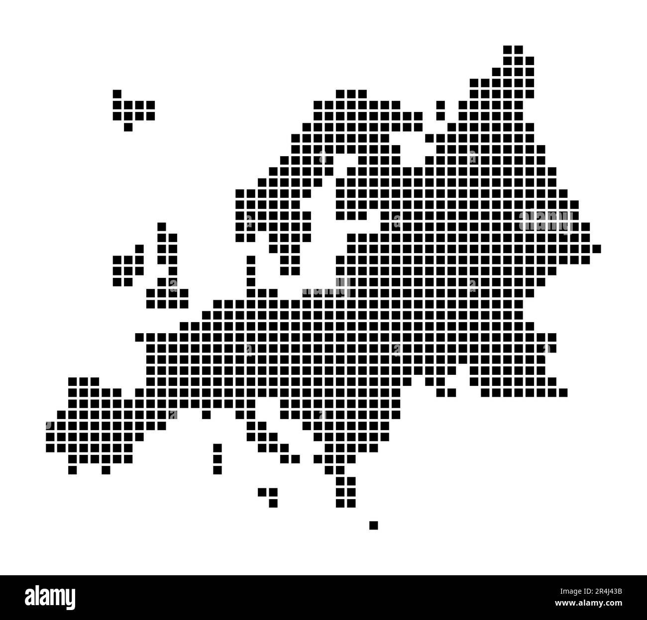 Europe map. Map of Europe in dotted style. Borders of the continent ...