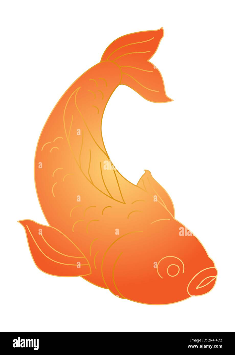 Fish in oriental style. Chinese and japanese traditional illustration ...