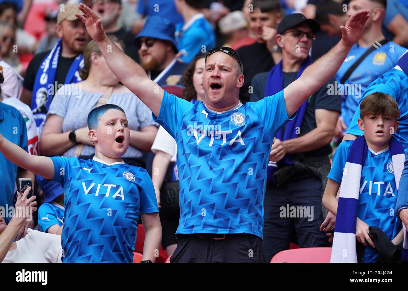 LONDON, ENGLAND - MAY 28: Stockport fans during Carlisle United v ...