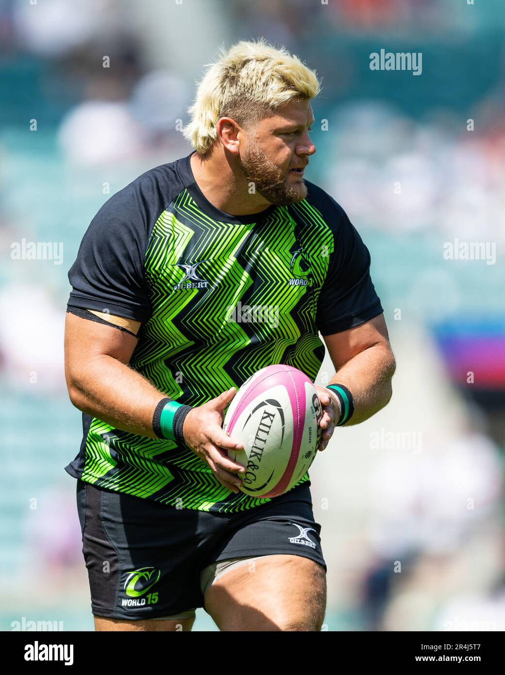Oli Kebble of the World XV during the Killik Cup match Barbarians vs ...