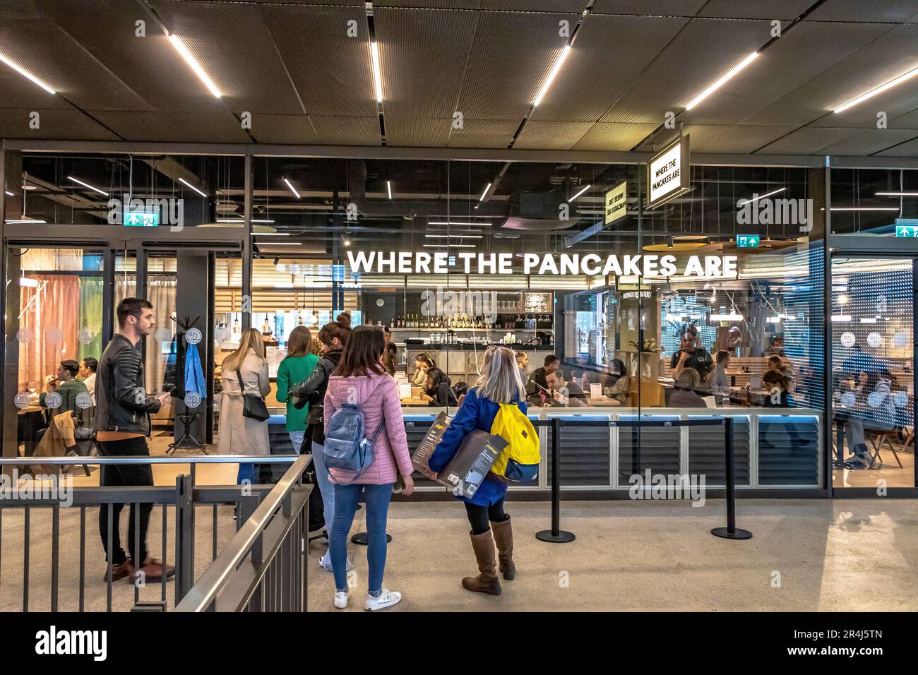 People eating at Where The Pancakes Are, a pancake restaurant located ...