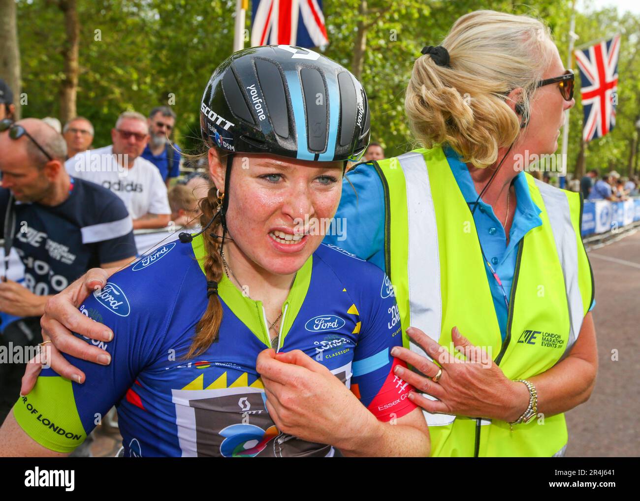 London, UK. 28th May, 2023. Charlotte Kool out of breath from taking ...