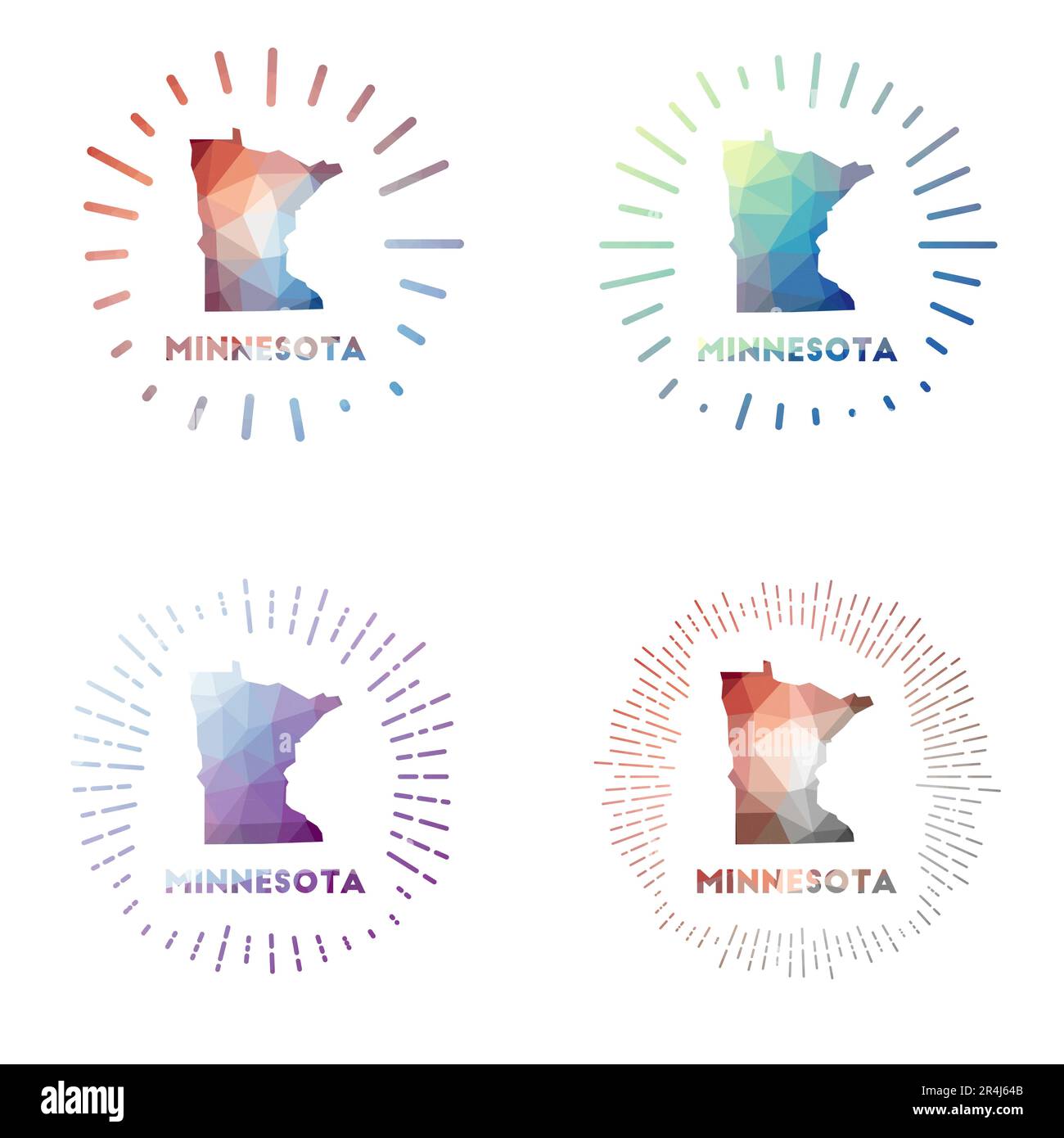 Minnesota outline vector hi-res stock photography and images - Alamy