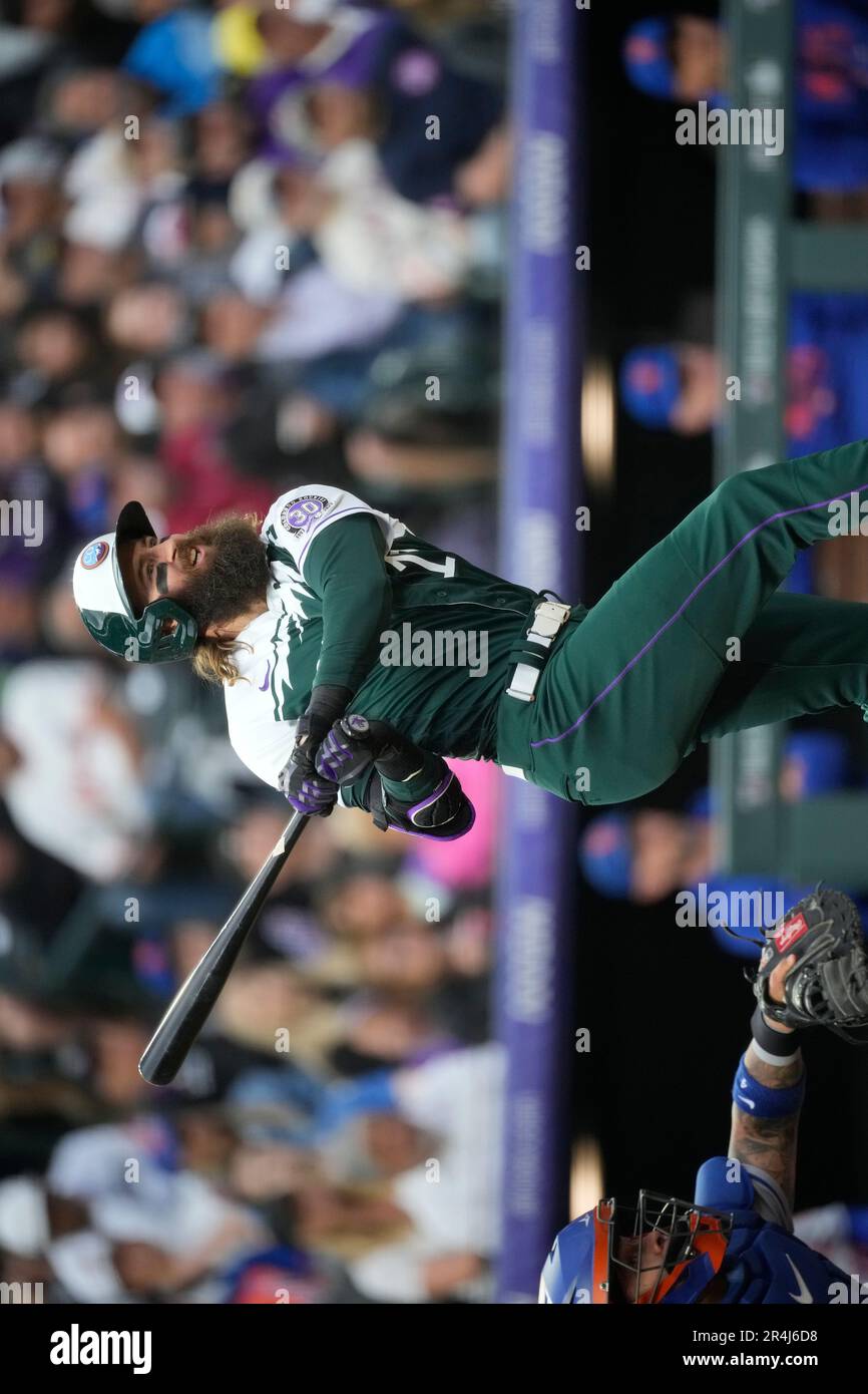 Colorado Rockies designated hitter Charlie Blackmon (19) in the second ...