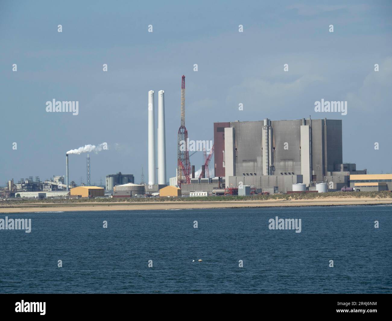 Hartlepool Nuclear Power Station viewed from across the river Tees ...