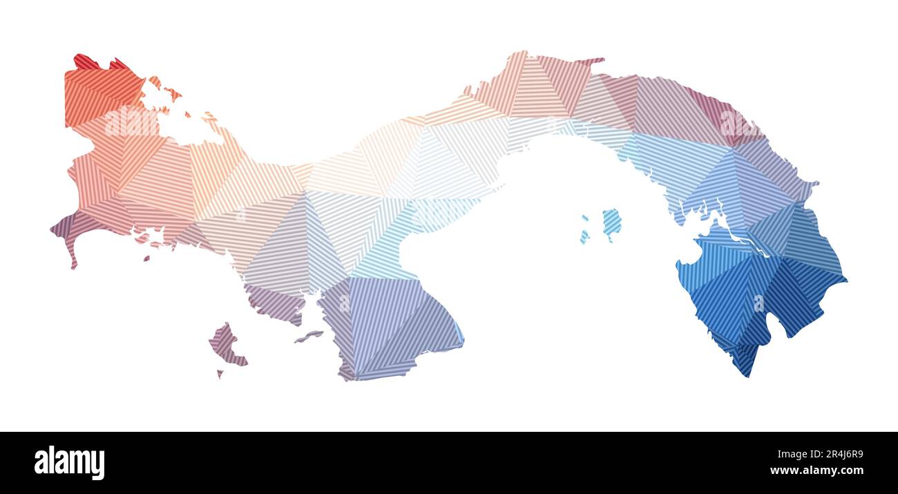 Map of Panama. Low poly illustration of the country. Geometric design ...
