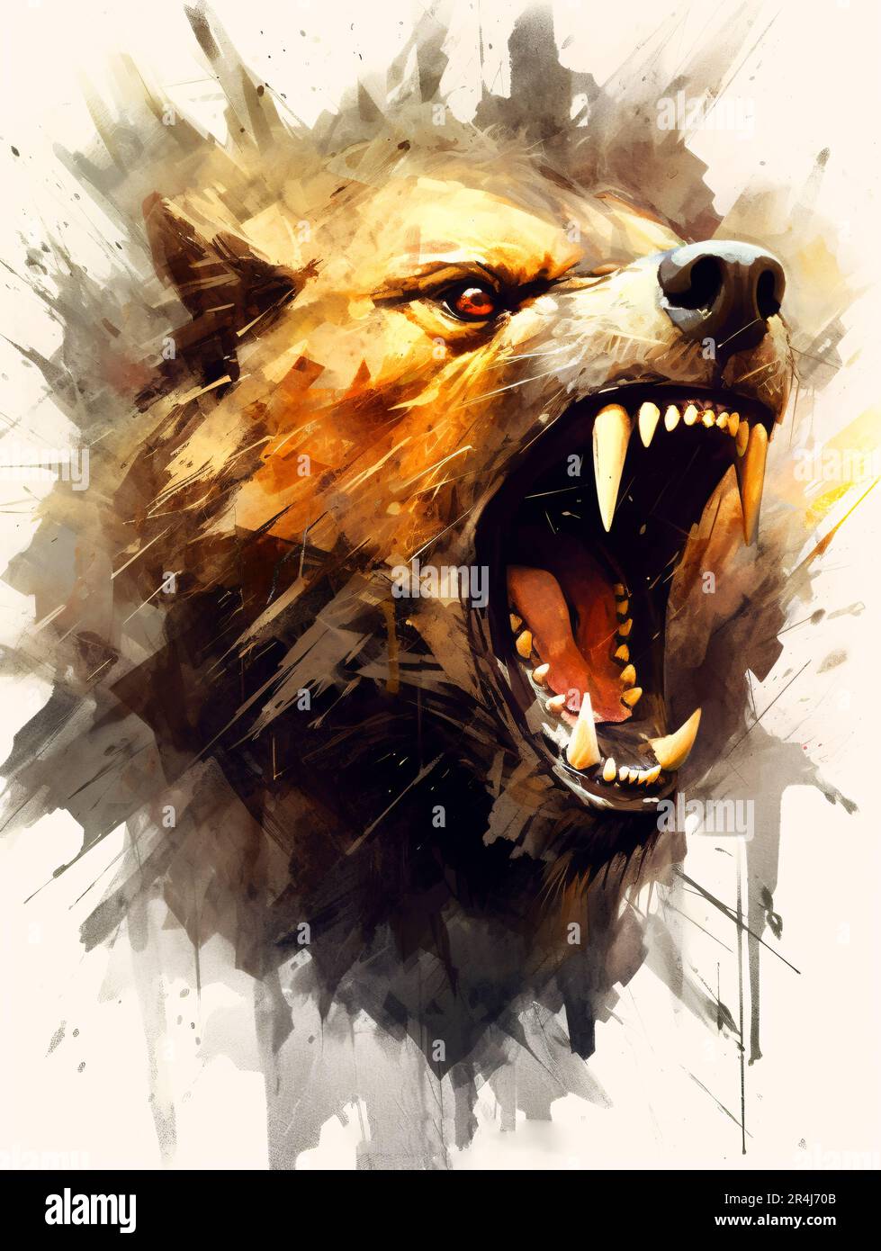 Brown bear artwork hi-res stock photography and images - Alamy