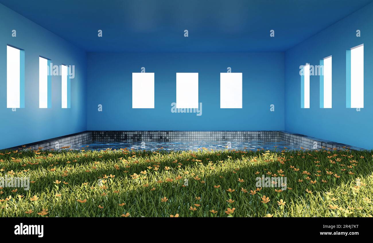 Abstract room background dreams core style illustration 3D rendering ...