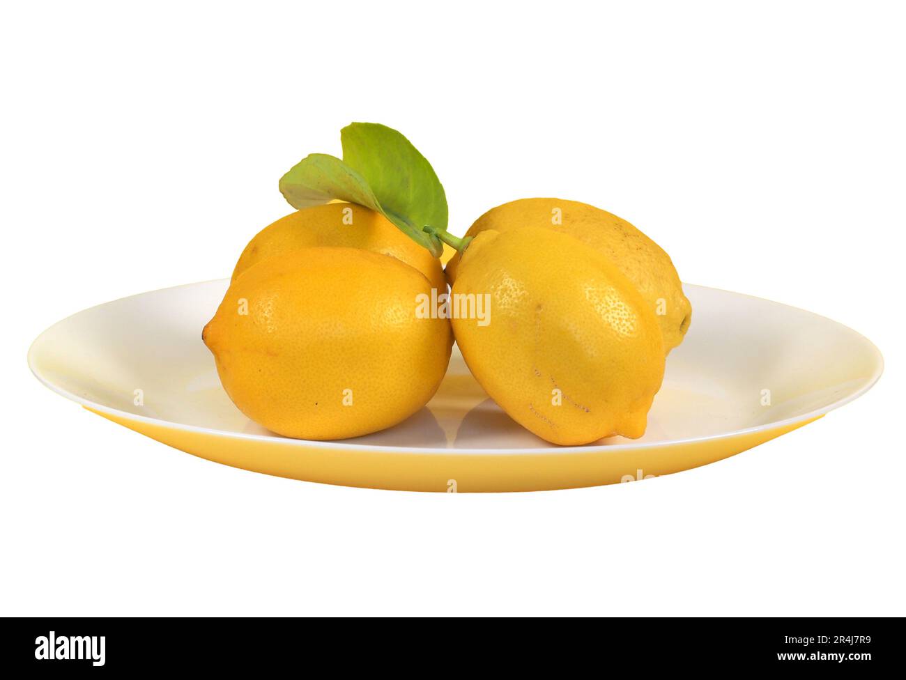 four lemons in a dish isolated over transparent background PNG Stock ...